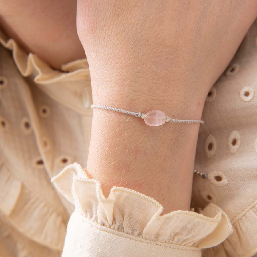 Gemstone Card Rose Quartz Bracelet | Calvert Jones