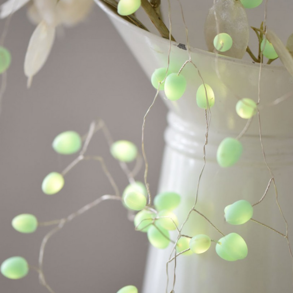 Soft Mint Green Tear drop opaque string lights – Calvert Jones